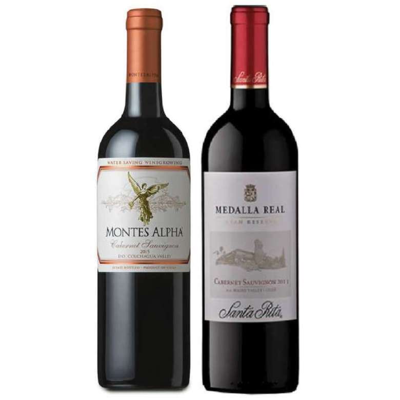 PACK DUO VINOS Nº4: Vino Montes Alpha Cabernet Sauvignon 750cc + Vino ...