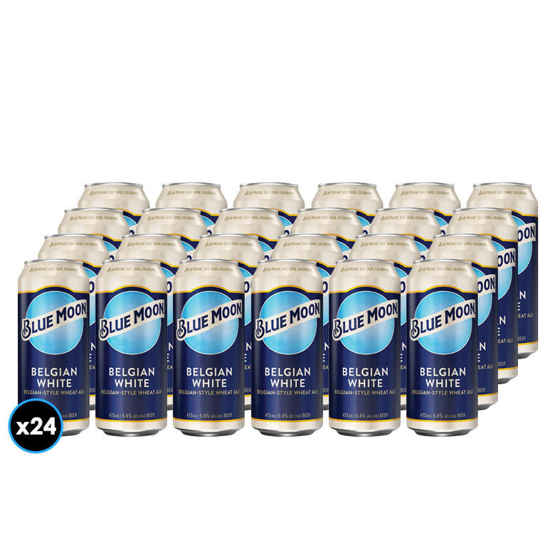 Booz.cl: 24x Cerveza Blue Moon Belgian White Lata 473cc