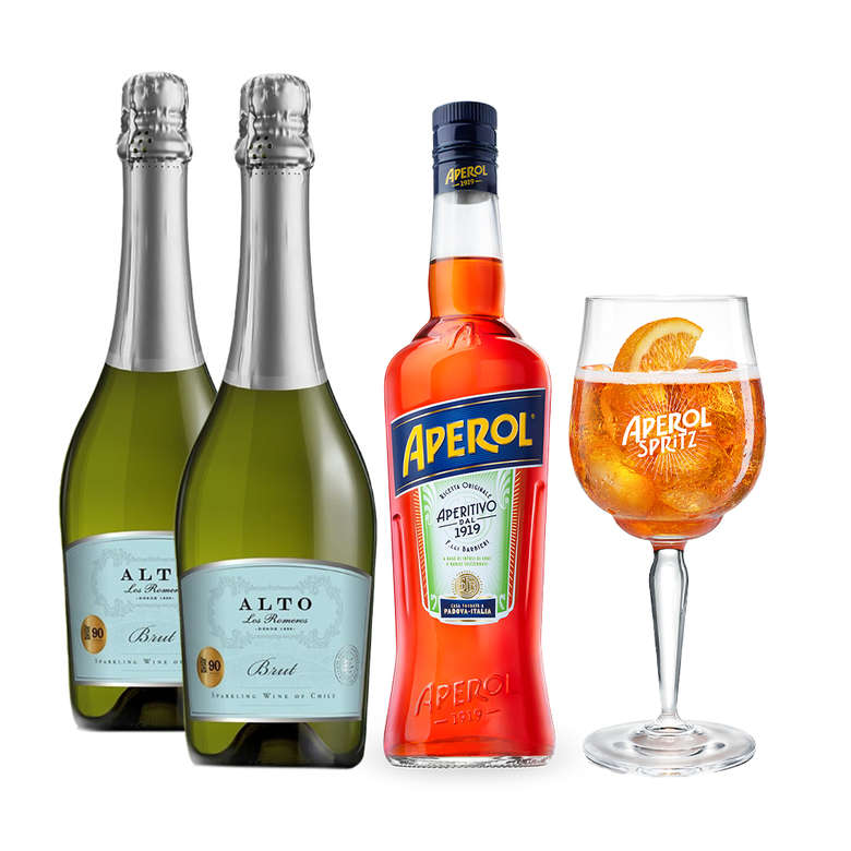 Booz.cl: PACK APEROL ALTO LOS ROMEROS + COPA: 1x Aperol Spritz + 2x ...
