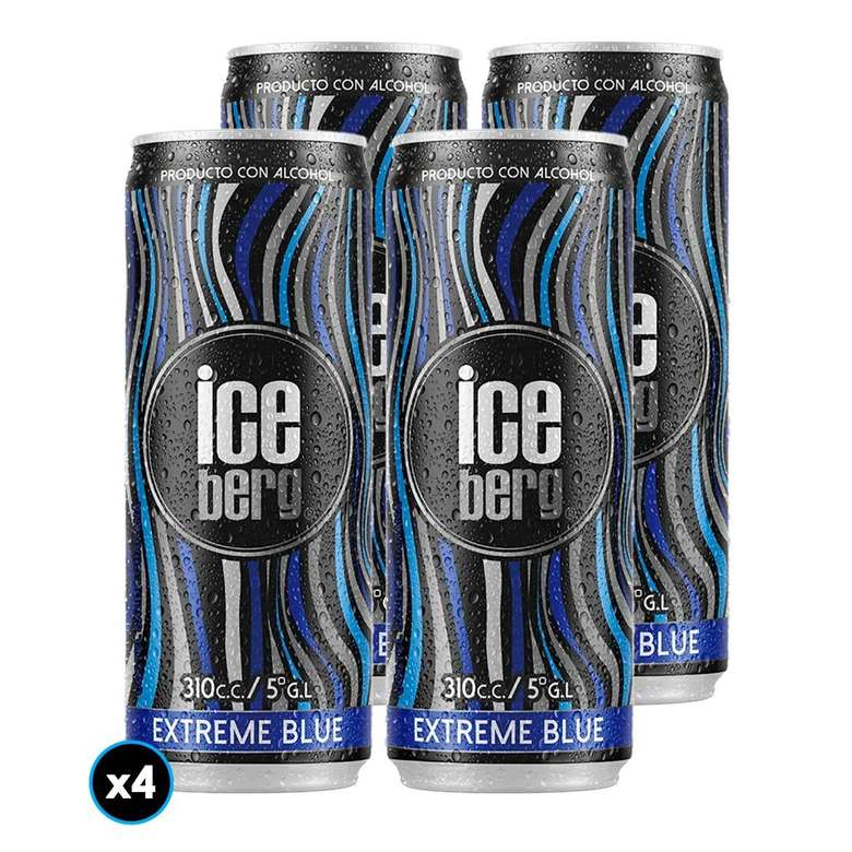 Booz.cl: 4x Cóctel Iceberg Extreme Lata 310cc