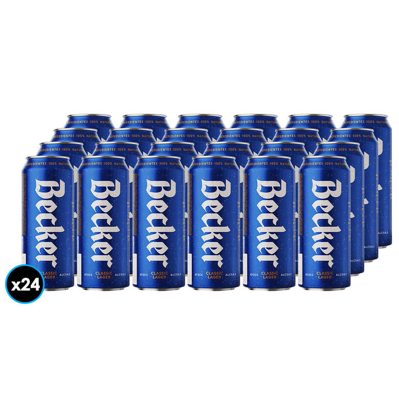 24x Cervezas Becker en Latas 473cc