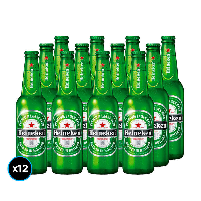 12x Cervezas Heineken en Botellas de 330cc